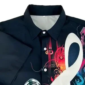 The Unbranded Brand | Shirts | Music Note Short Sleeve Shirt Mens L ...